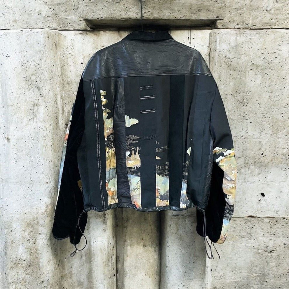 kimono rebuild jacket 有明ガーデンrecollect店 着物 レザー ジャケット 再構築 リメイク remake ...